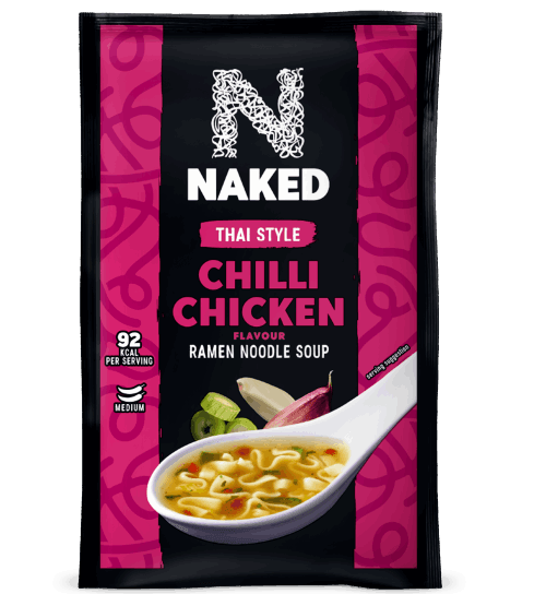 Naked Thai Style Chilli Chicken Flavour Ramen Noodle Soup (12 x 25g ...