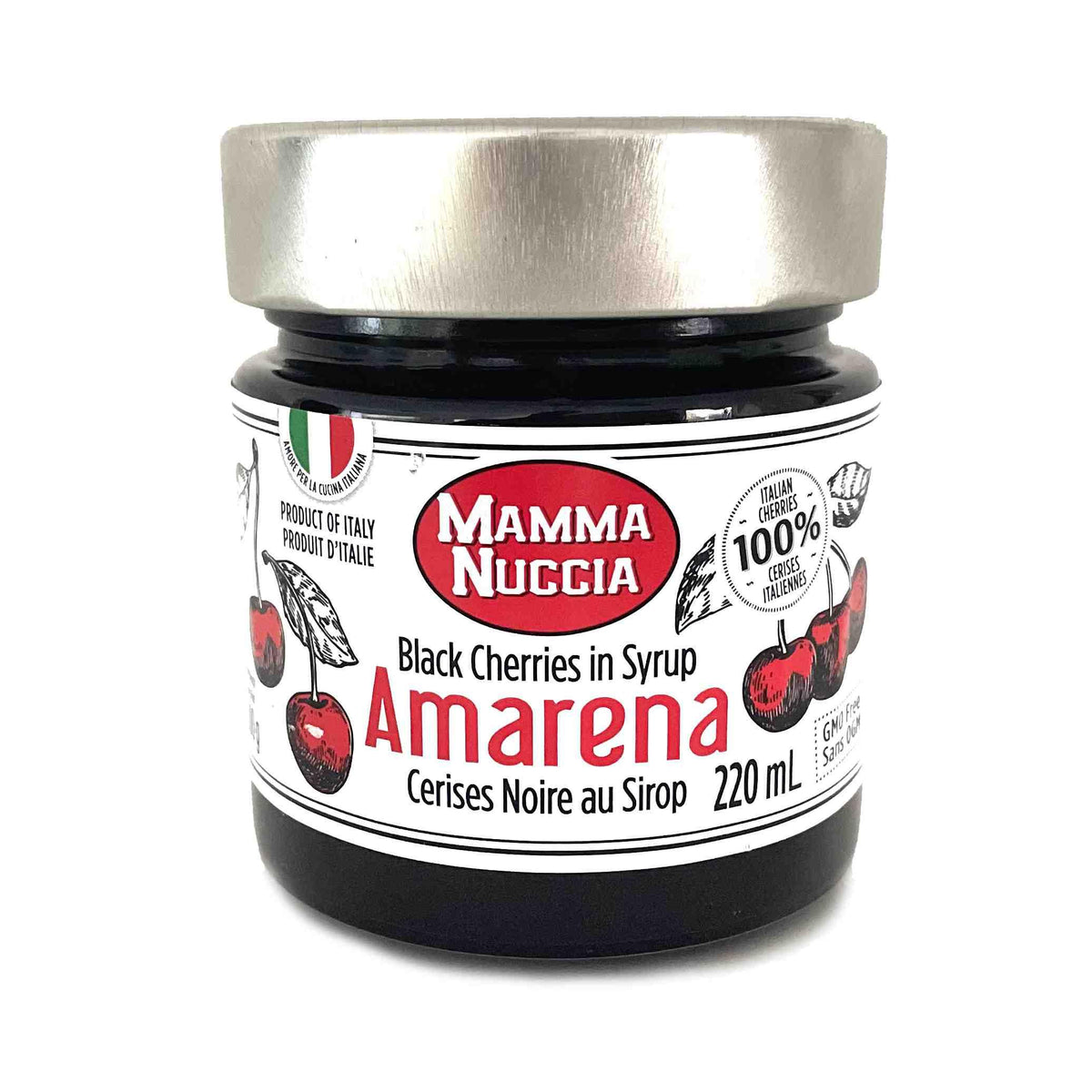 Mamma Nuccia Amarena Cherries in Syrup (12 x 300 g) — Jesse Tree Fine Foods