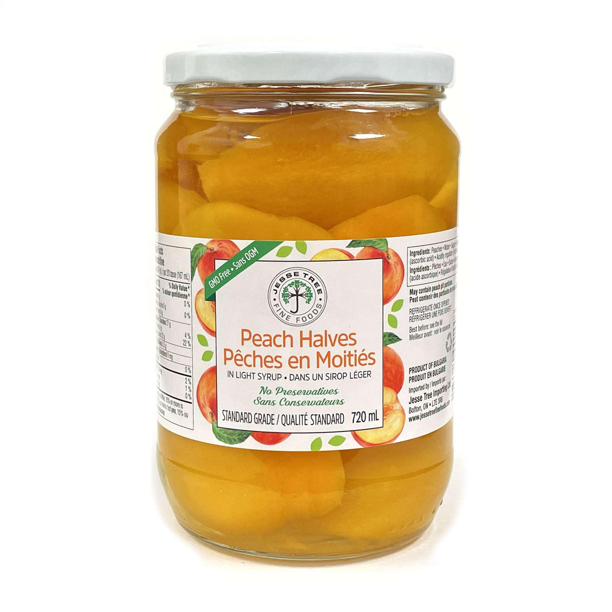 Peach Halves in Light Syrup (12x720mL) — Jesse Tree Fine Foods