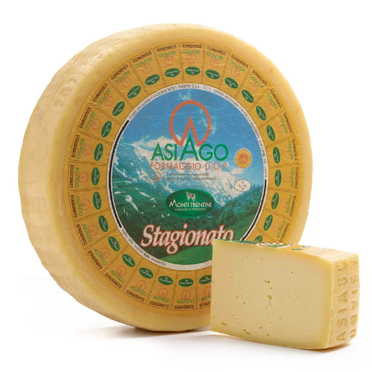 Asiago Stagionato Aged DOP Cheese (1 × 10 kg) — Jesse Tree Fine Foods
