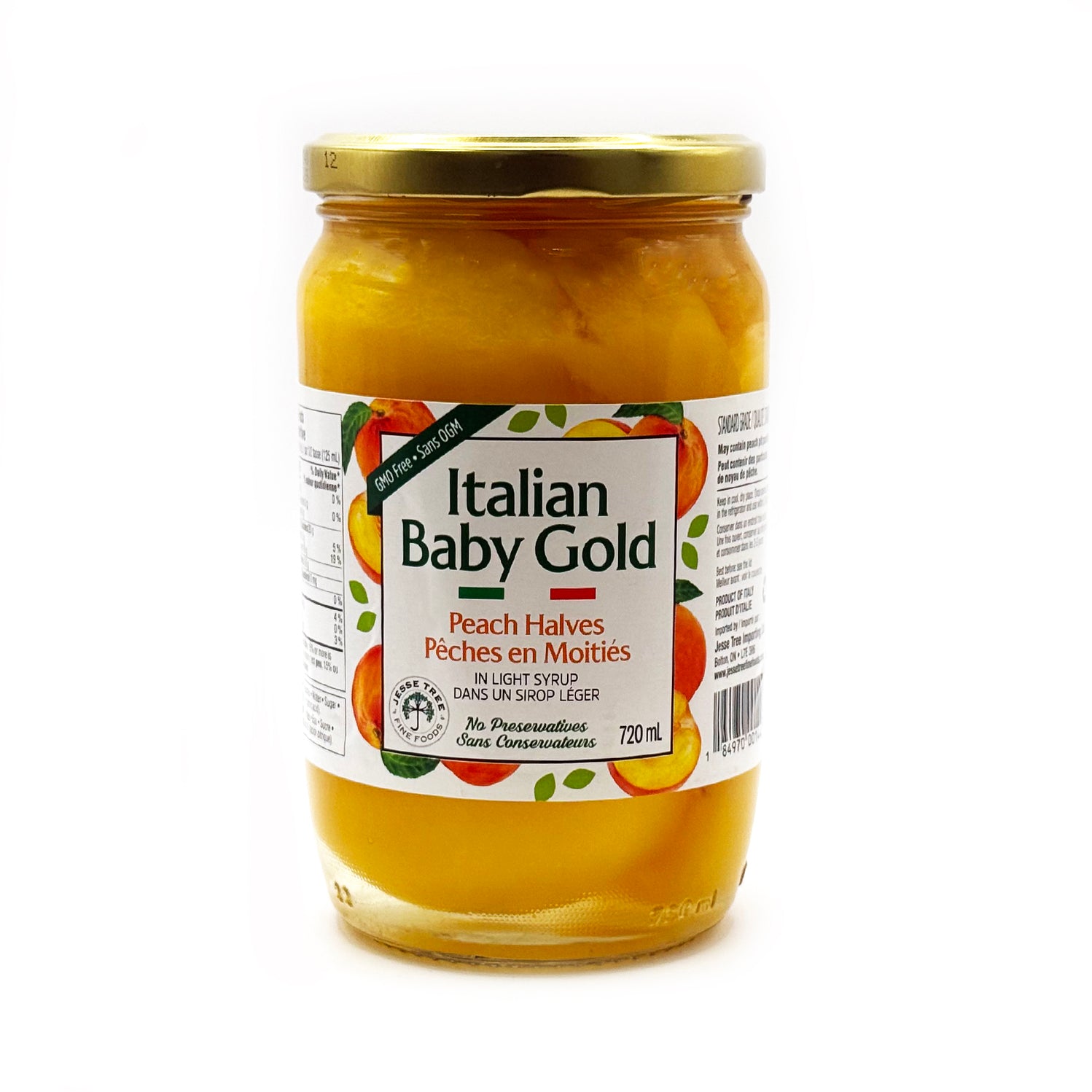 Jesse Tree Italian Baby Gold Peach Halves (6 x 720 mL) — Jesse Tree ...