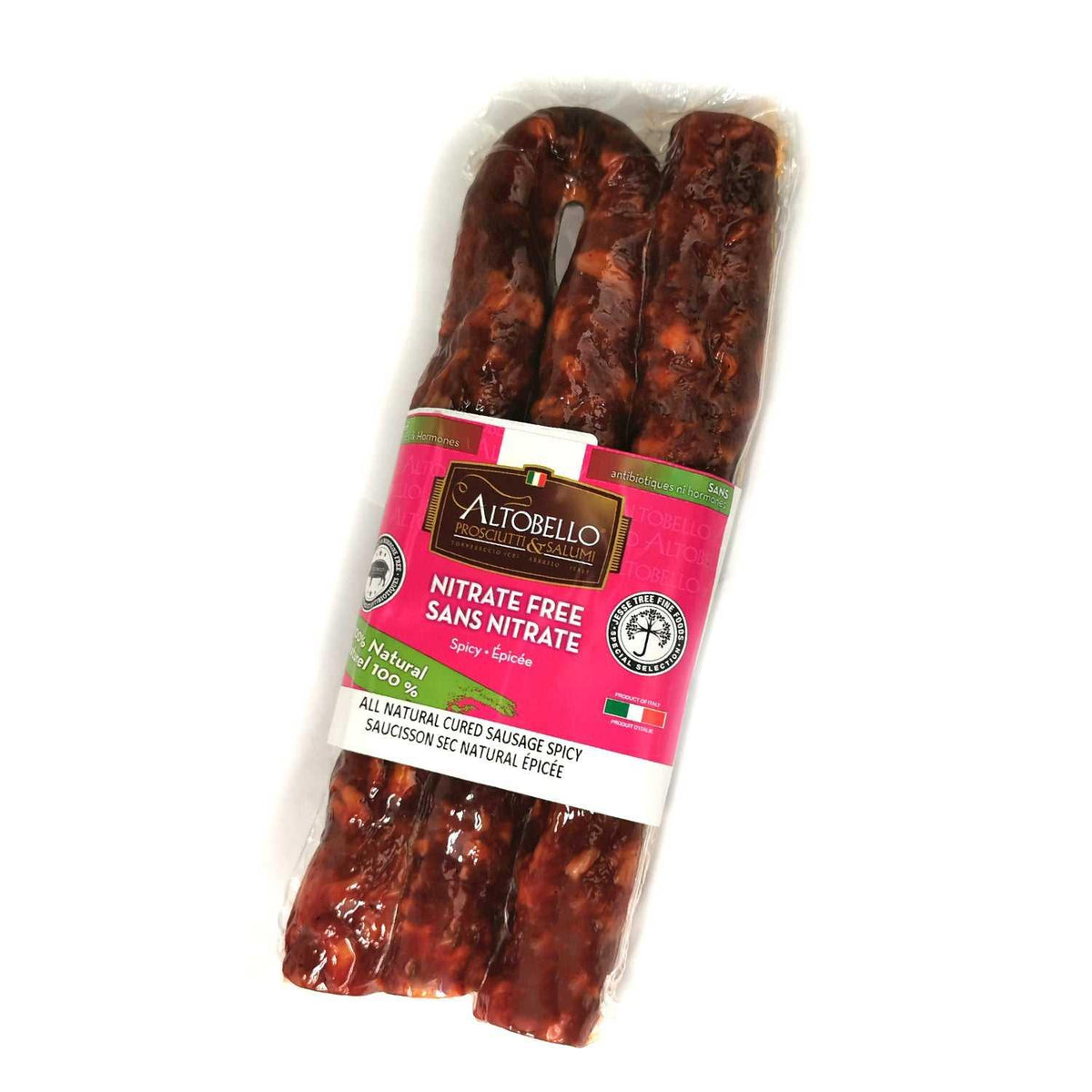 Altobello Spicy Sausage (Cacciatore) (16 x 250 g) — Jesse Tree Fine Foods